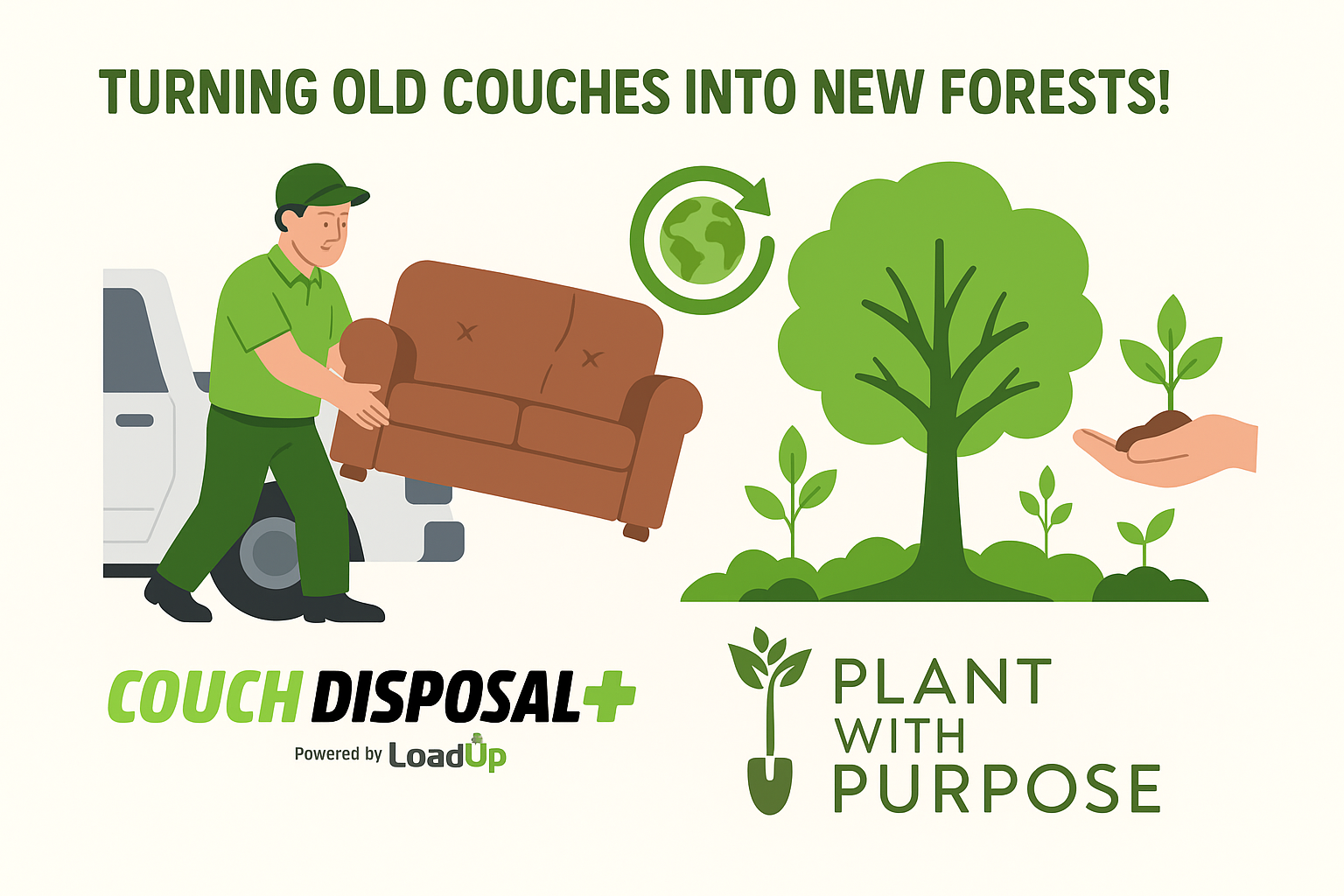 Couch Disposal Plus Partners with Plant With Purpose